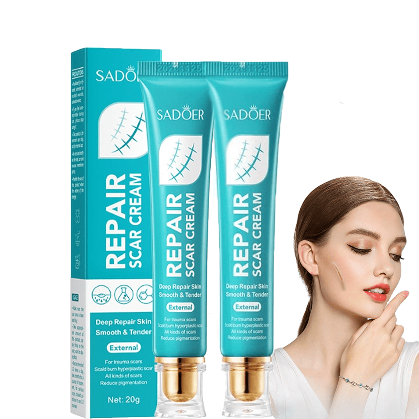 SADOER Scar Cream for Men and Women, Scar Removal Cream, Skin Smoothing ...