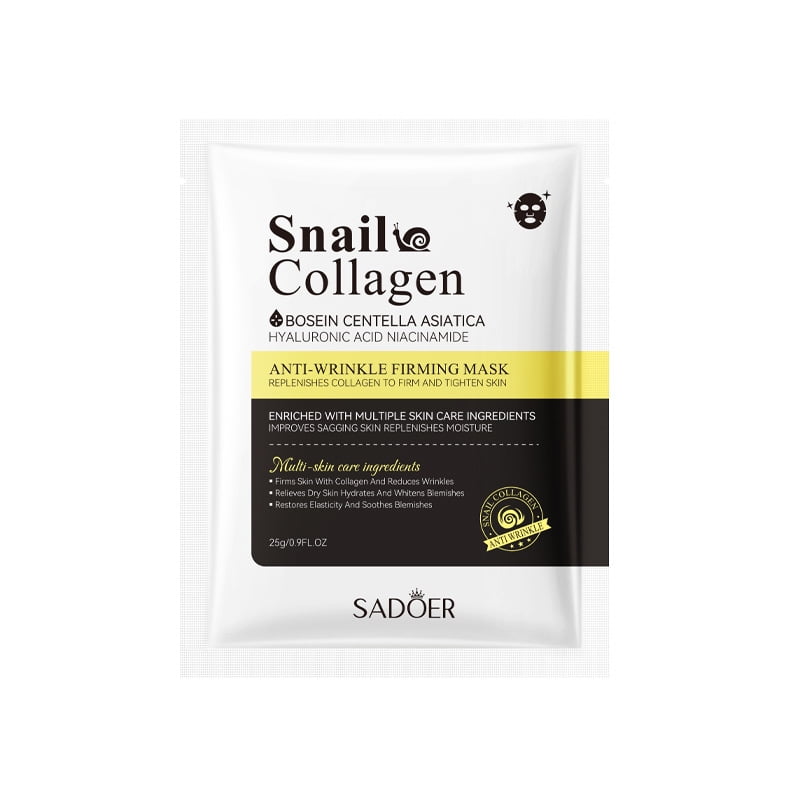 SADOER Snail Collagen Anti wrinkle Firming facial mask 25g * 10 pieces - Walmart.com
