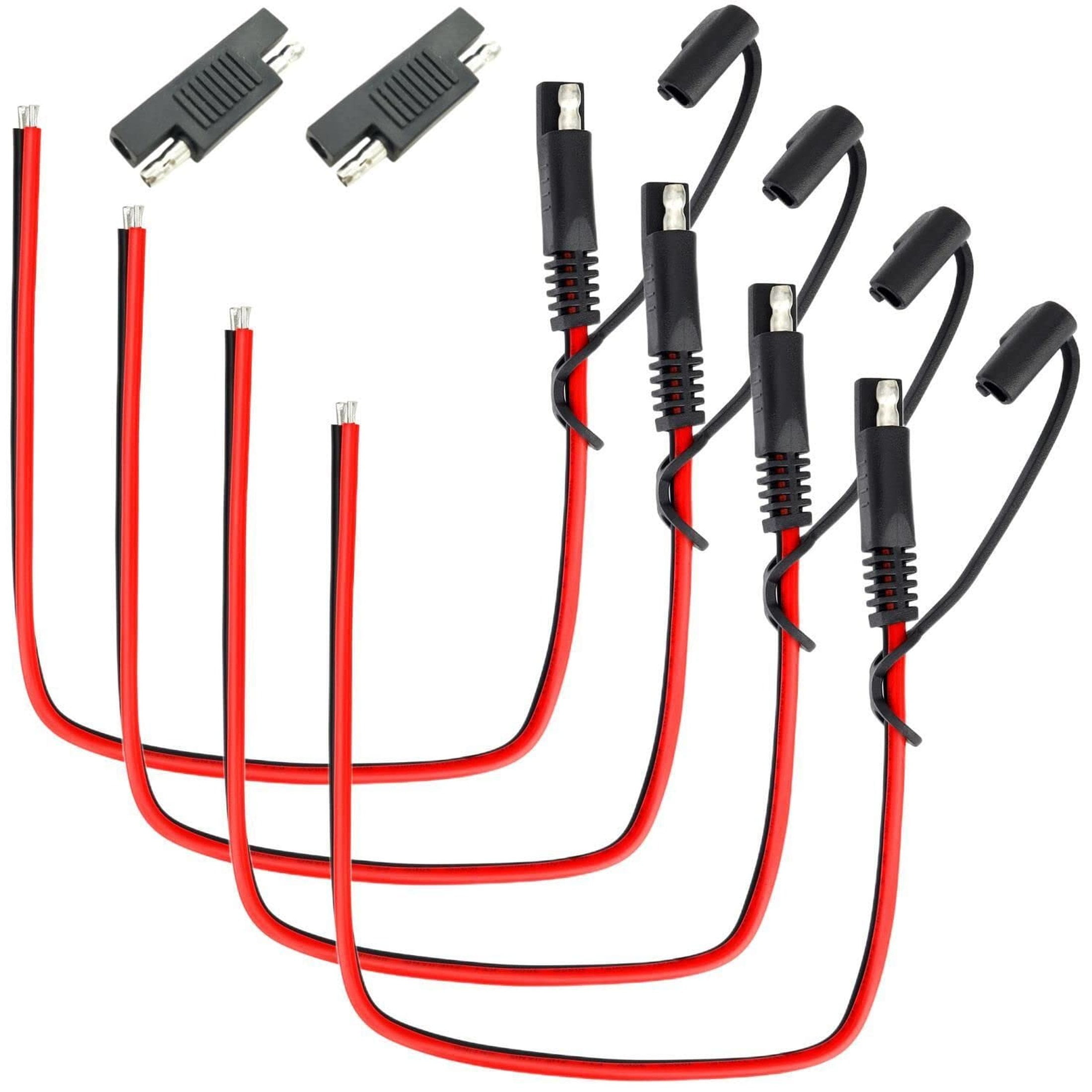 SAE Connector Extension Cable Set with Quick Disconnect Plug - 1.2FT ...
