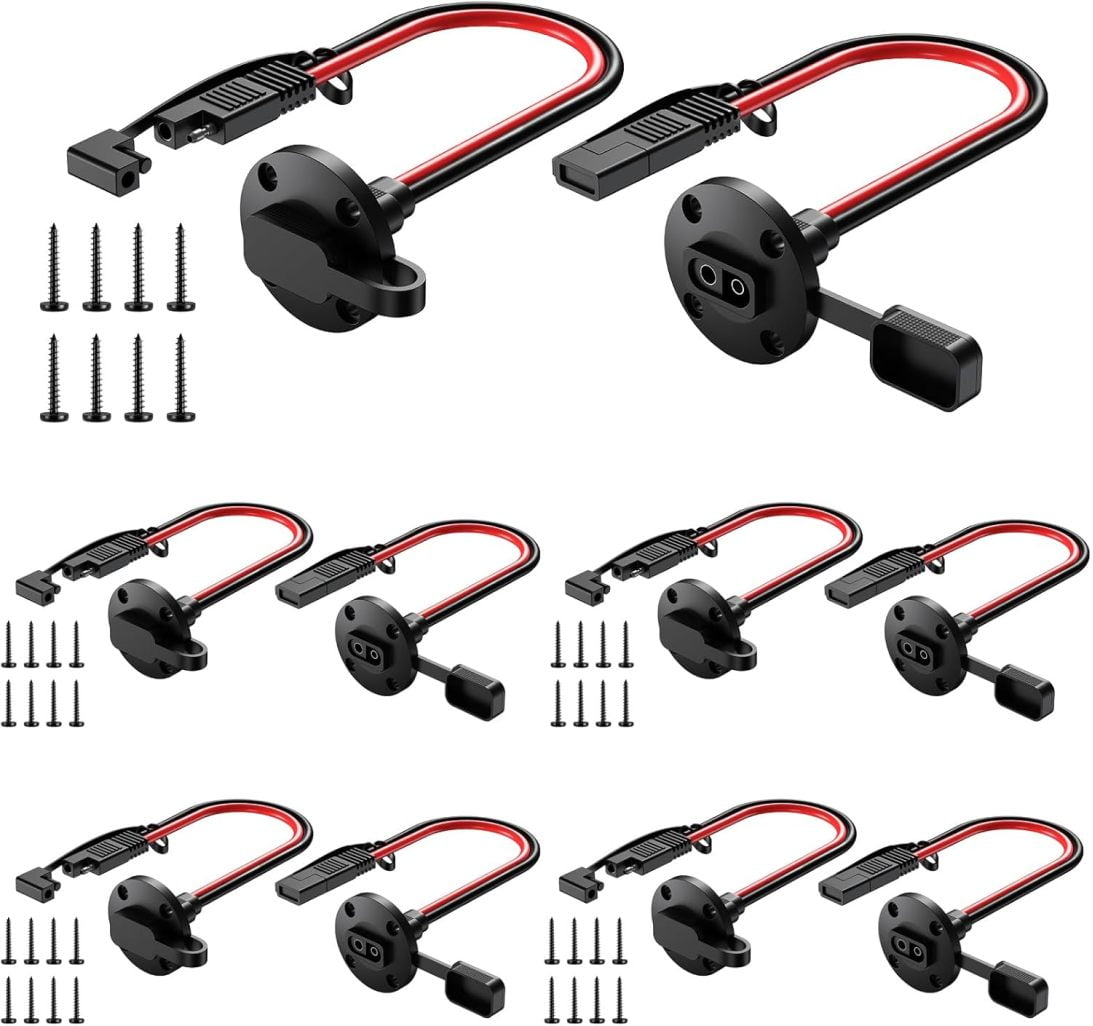 SAE Connector Power Socket Sidewall Port, 10AWG Cable Weatherproof ...