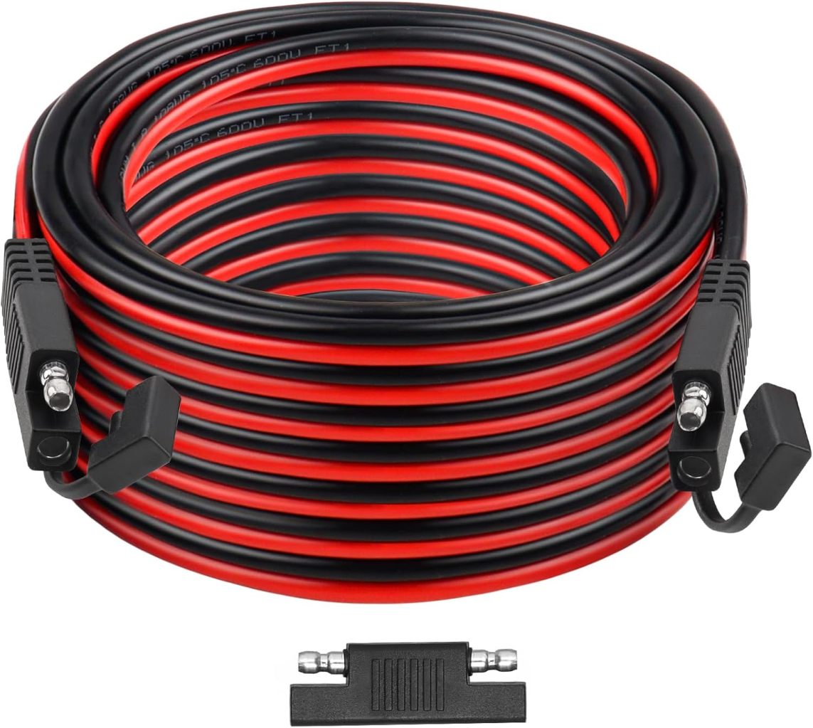 SAE Extension Cable 50FT–SAE to SAE Heavy Duty 10AWG Tinned Copper Wire ...