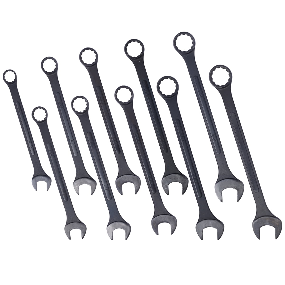 SAE Jumbo Combination Wrench Set Extra Large,10 PC SAE Black-Oxide ...