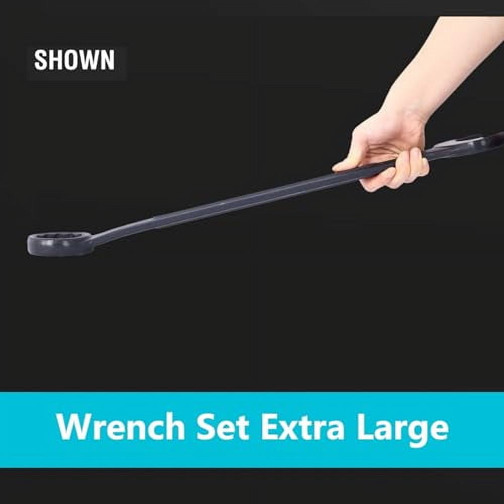 SAE Jumbo Combination Wrench Set Extra Large,10 PC SAE Black-Oxide ...