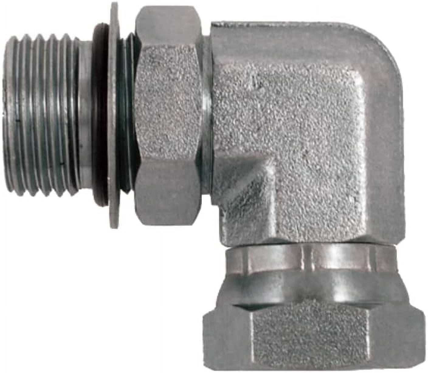 SAE/ORB Male x 1/4" NPSM Female 90 Degree Elbow/Corner Joiner Hydraulic Swivel Adapter Fitting ...