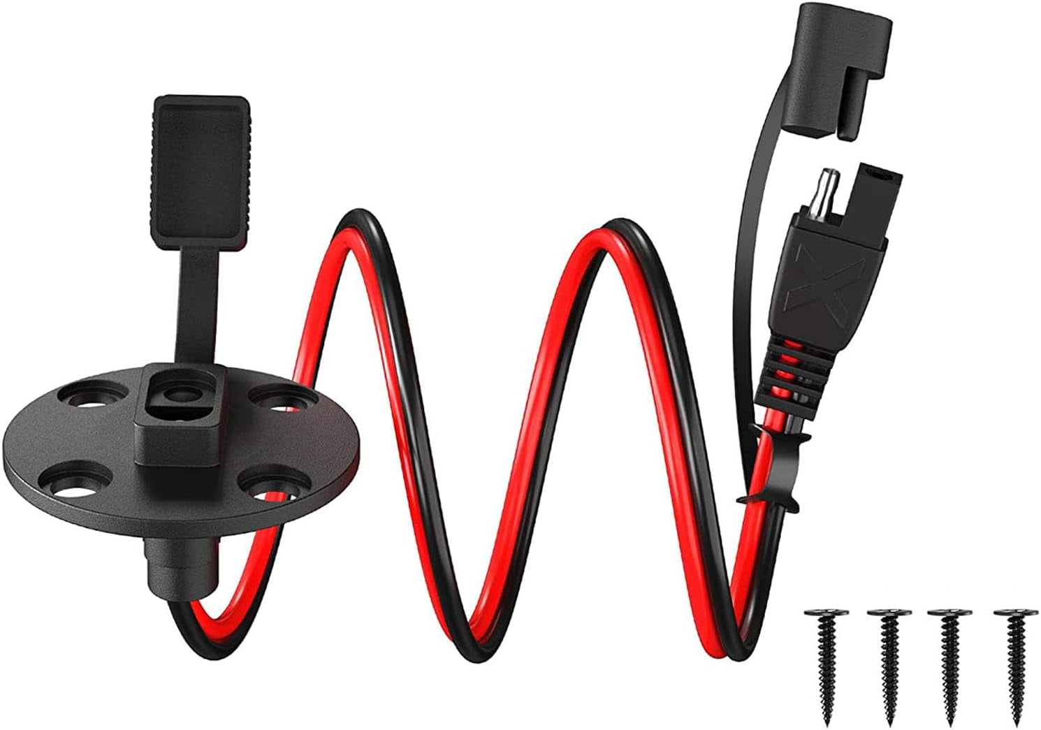 SAE Power Socket Sidewall Port, 10AWG SAE Solar Quick Connect Panel ...