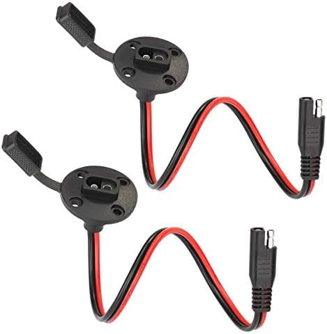 SAE Power Socket Sidewall Port Connector Extension 16AWG Cable, 2 Pin ...