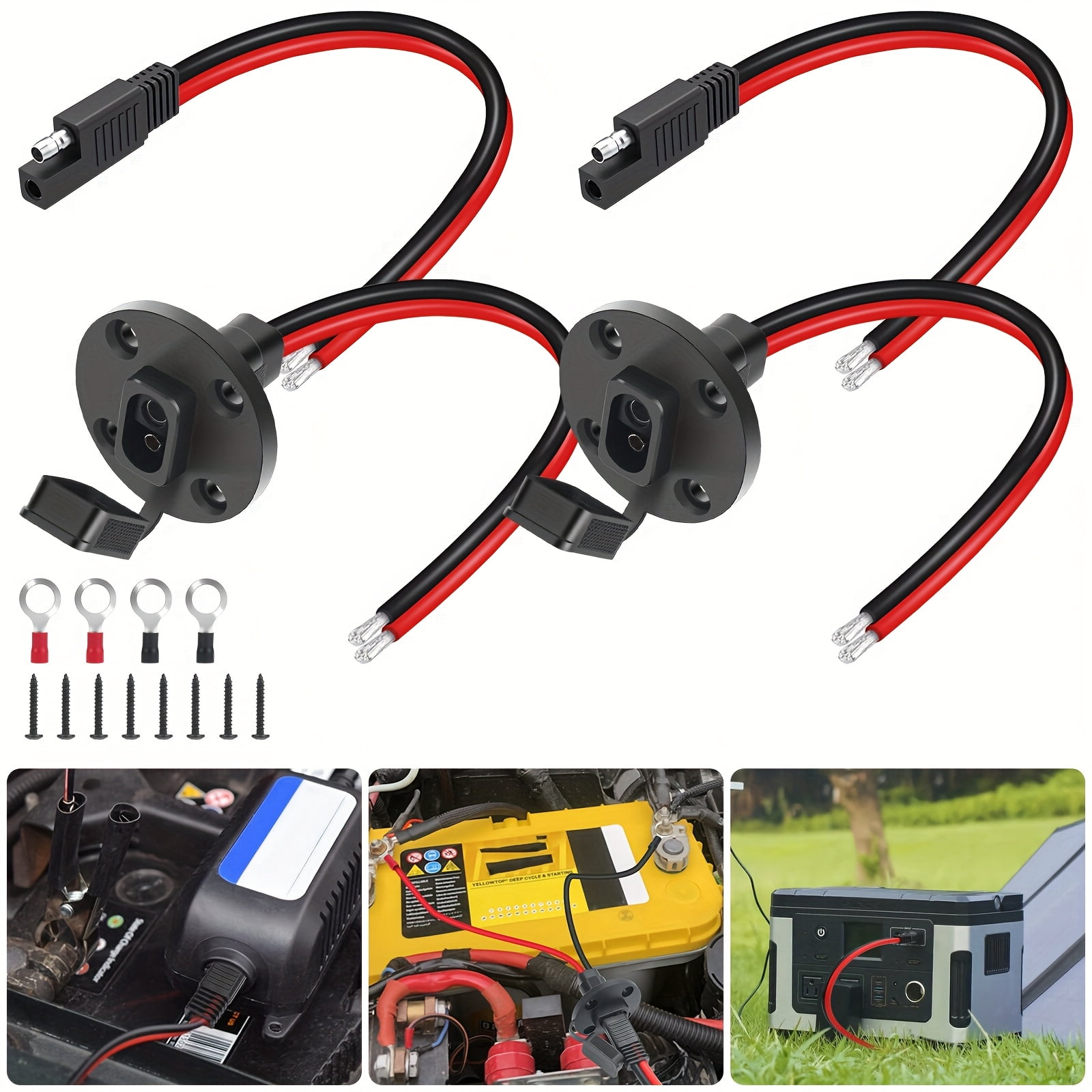 SAE Quick Connector Harness, 10AWG Pure Copper Connector Extension ...