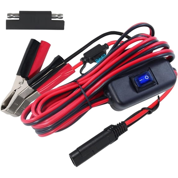 SAE to Battery Alligator Clip - 12V SAE 2Pin Quick Disconnect Cable ...