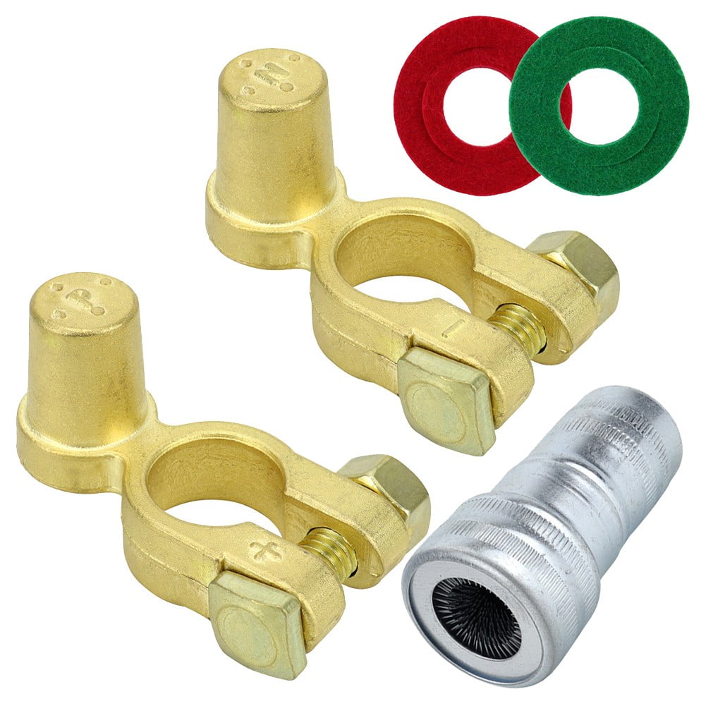 SAE to JIS Car Battery Terminal Connector Positive Negative Top Post ...