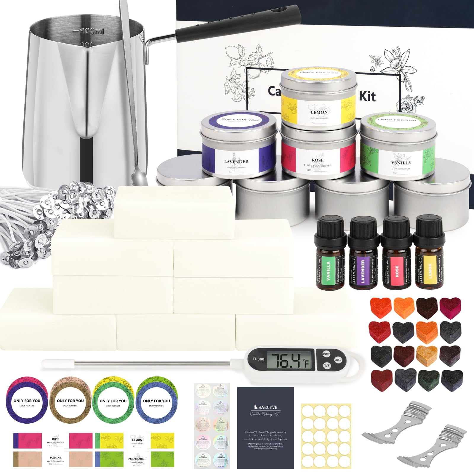 SAEUYVB Candle Making Kit, Complete Candle Making Kit for Adults, DIY ...