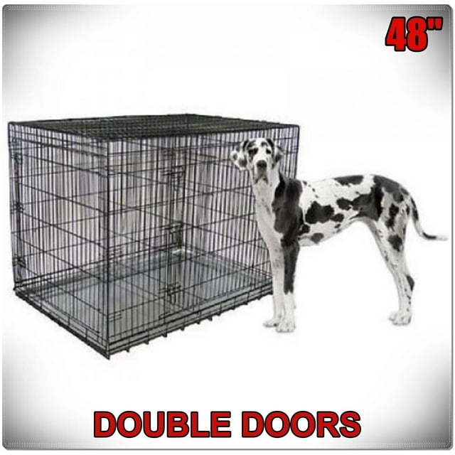 SAEWUD 48in XXL Large Dog Crate Kennel - Extra Huge Folding Pet Wire ...