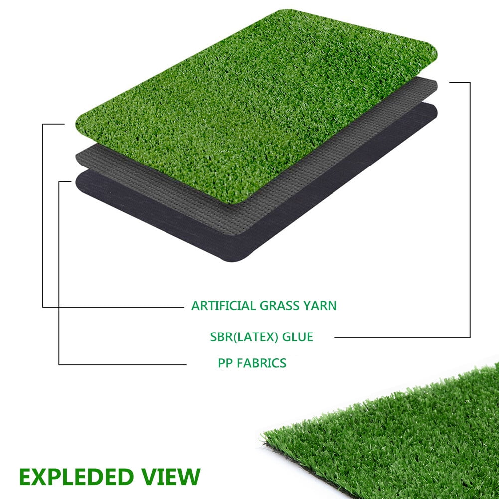 SAEWUD 5ft Artificial Grass Mat, Synthetic Turf Lawn for Garden, Pet ...