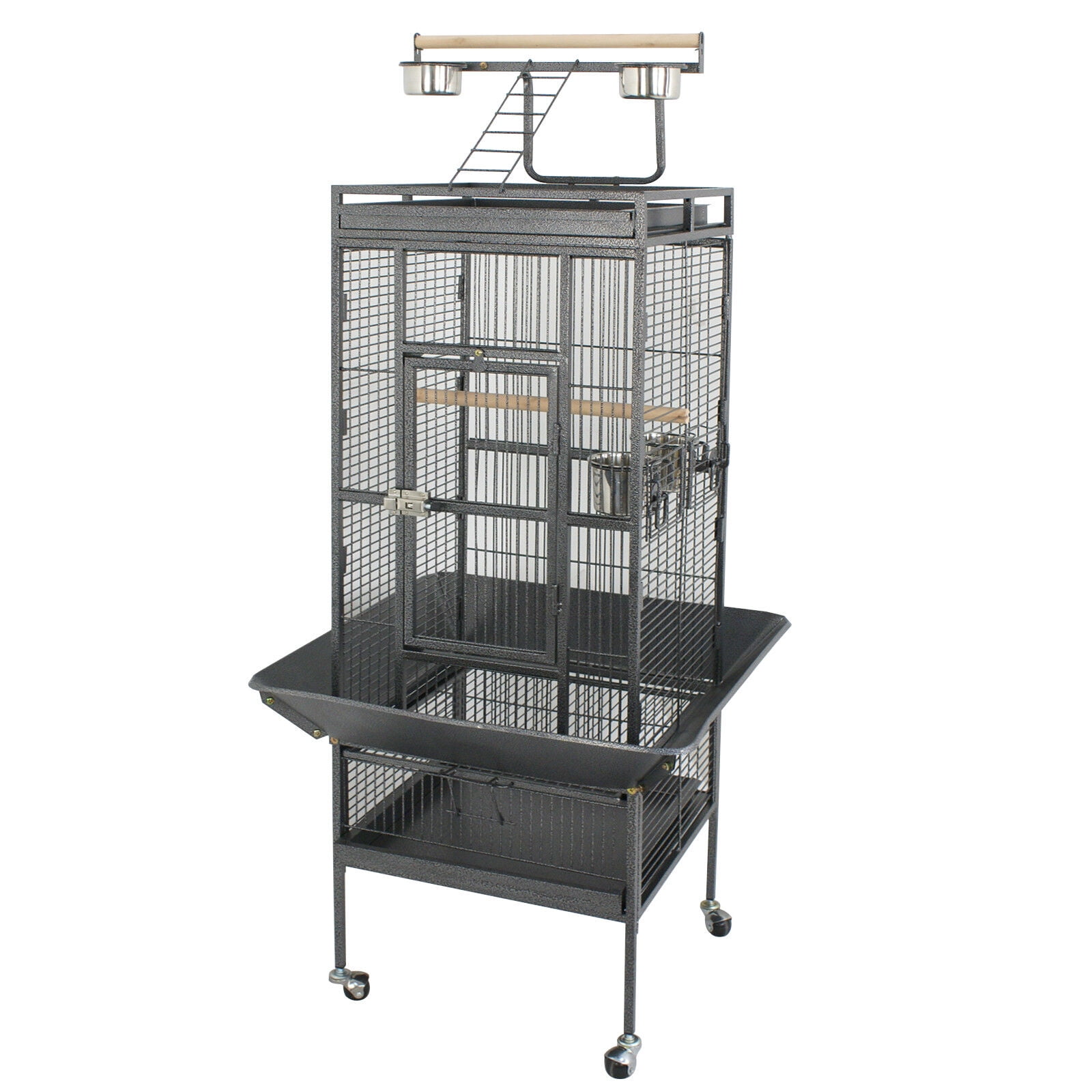 SAEWUD 61 Inches Large Bird Cage Play Top Parrot Cockatiel Parakeet ...