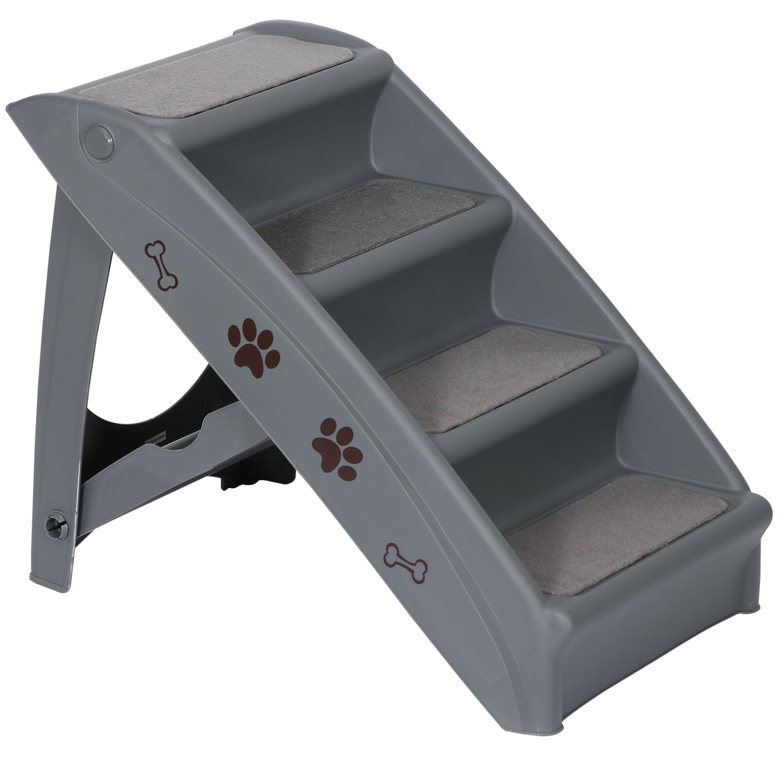 SAEWUD Foldable Pet Dog Stairs for Large Small Dogs Nonslip Dog Steps ...
