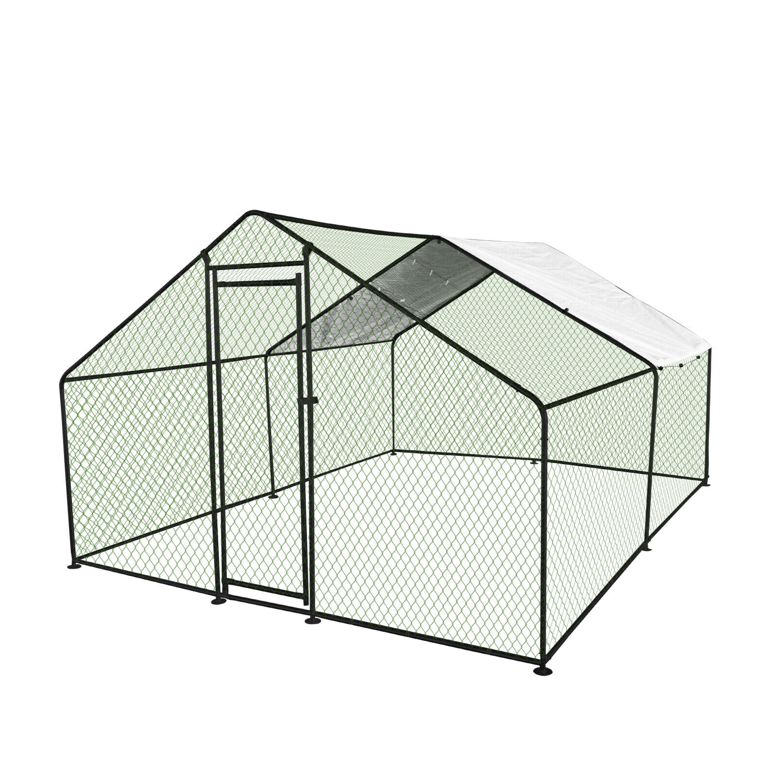 SAEWUD Large Metal Chicken Coop Walk-in Hen House 13x10x6.6 ft Outdoor ...