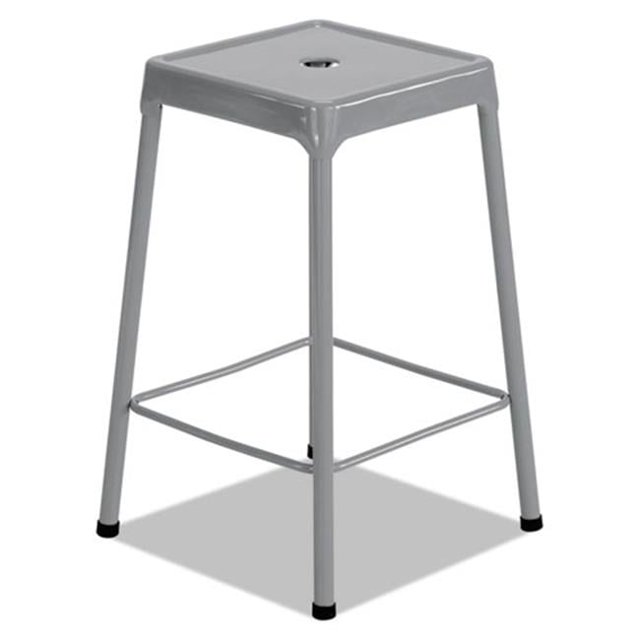 SAF Counter Height Steel Stool, Silver - Walmart.com