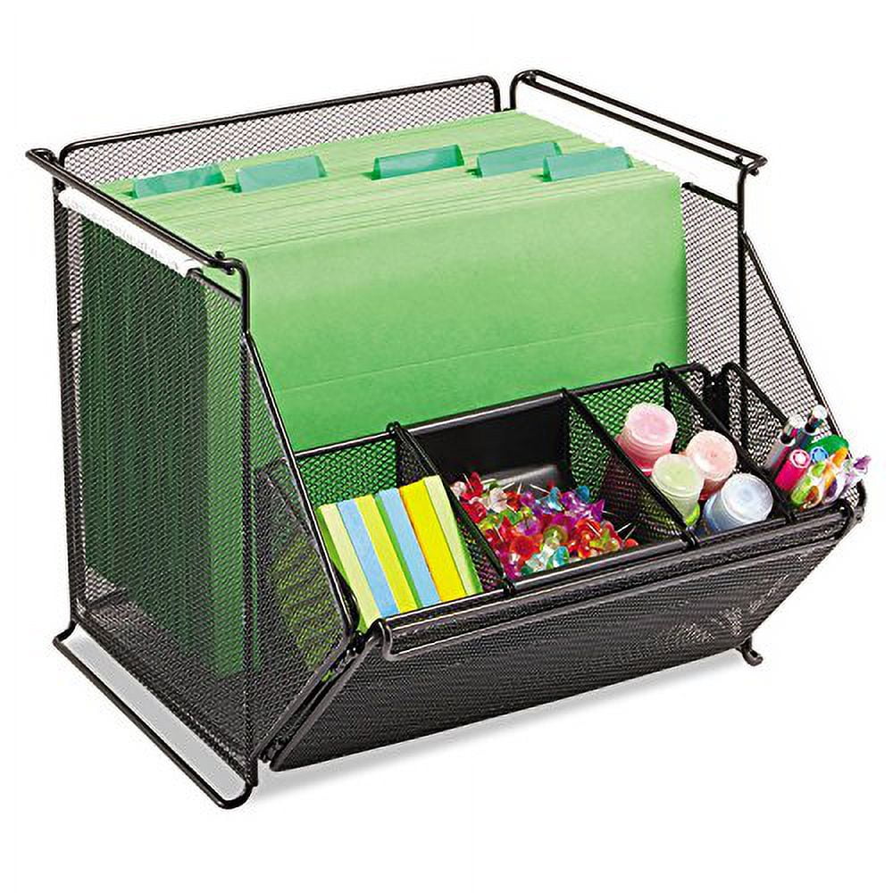 SAF2164BL - Safco Onyx Stackable Mesh Storage Bin - Walmart.com
