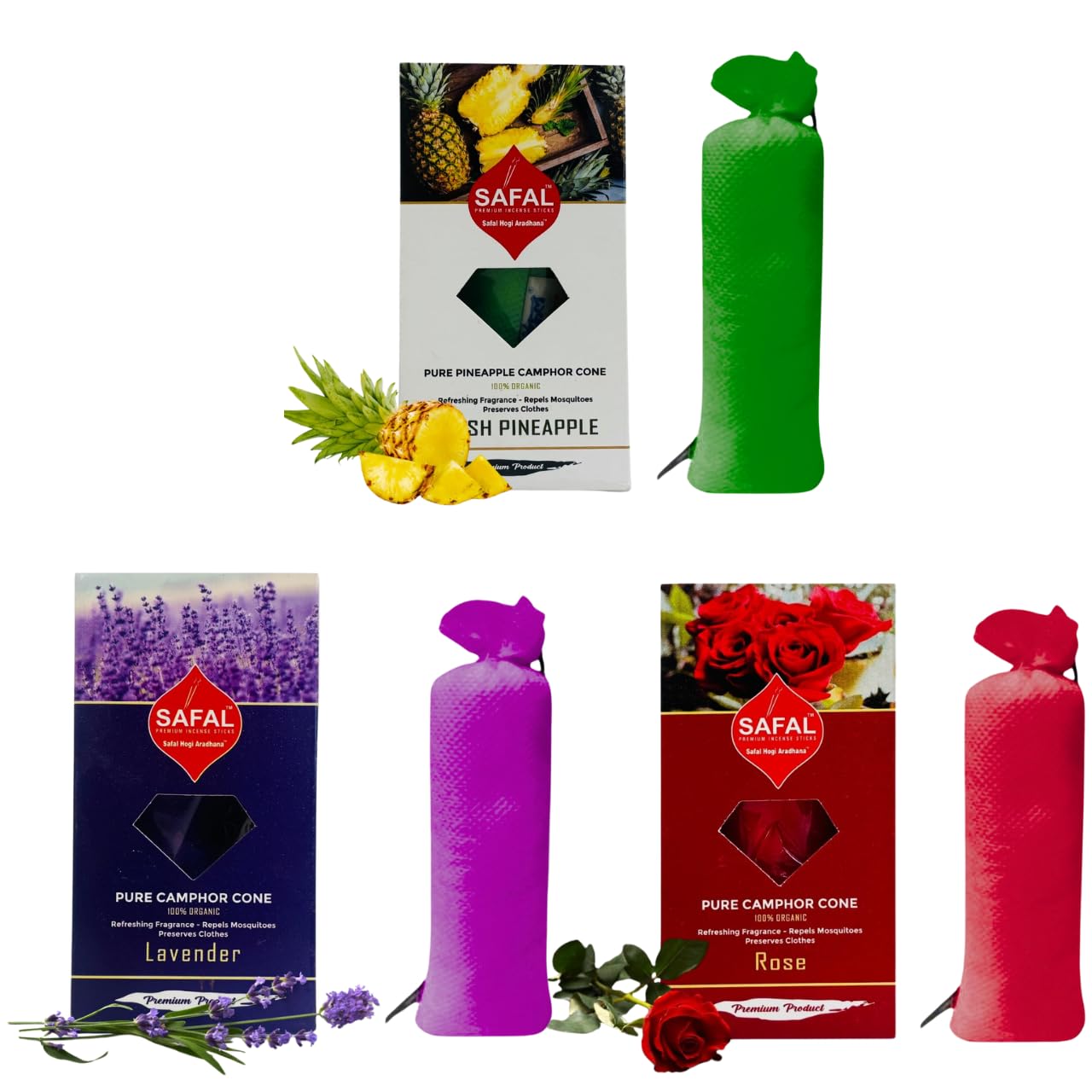 SAFAL Camphor Cone for Home Camphor Cone for Bathroom 45 Days ...