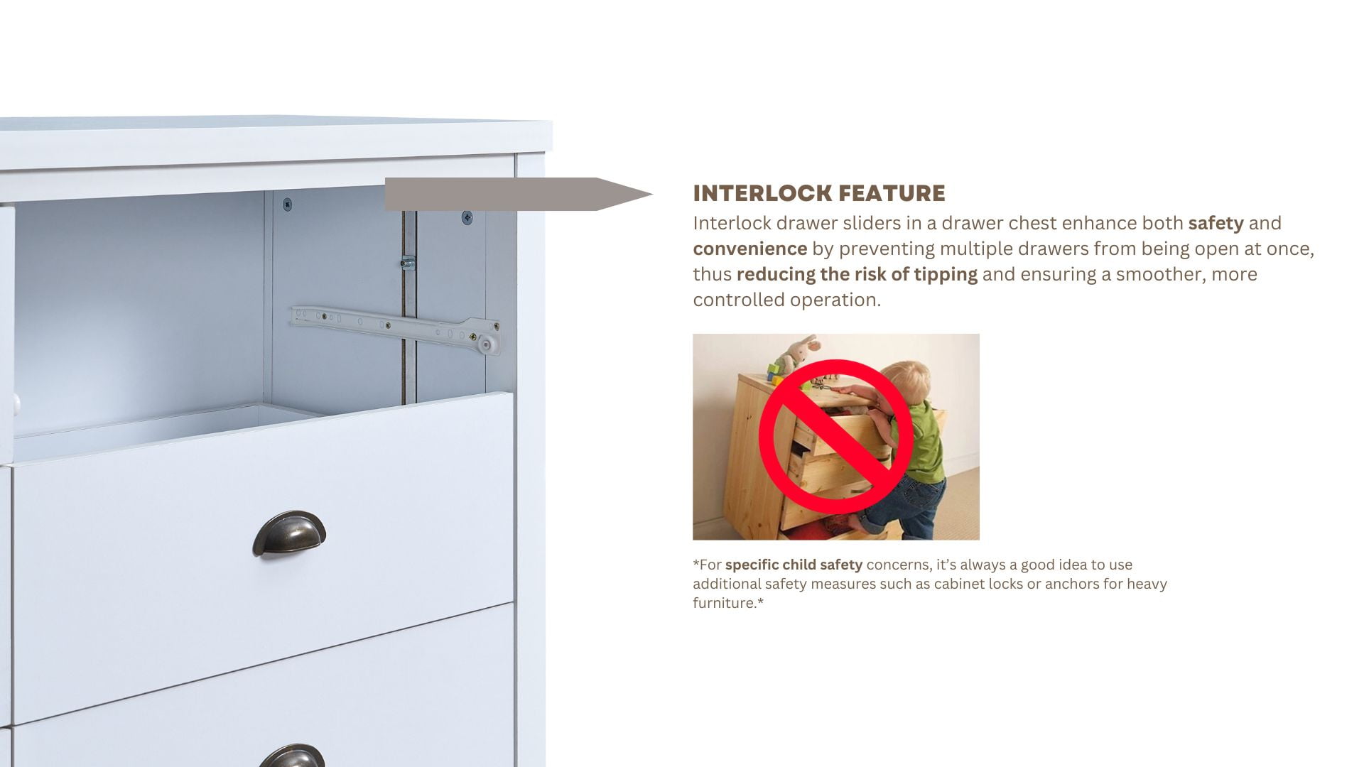 SAFARI 5 Drawer Chest with Interlock Drawer Feature – Drawer Slide And ...