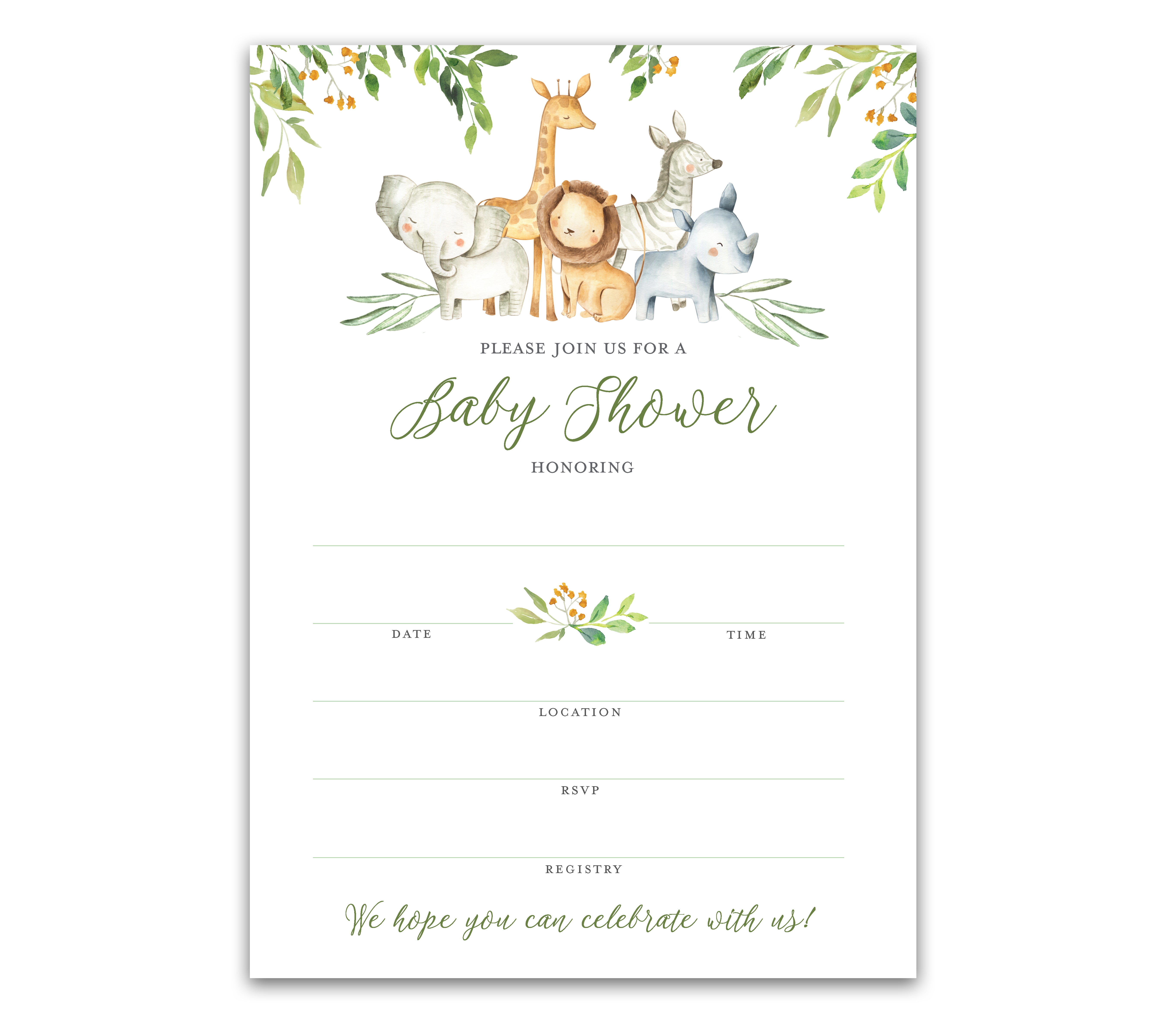 Diy Zebra Baby Shower Invitations