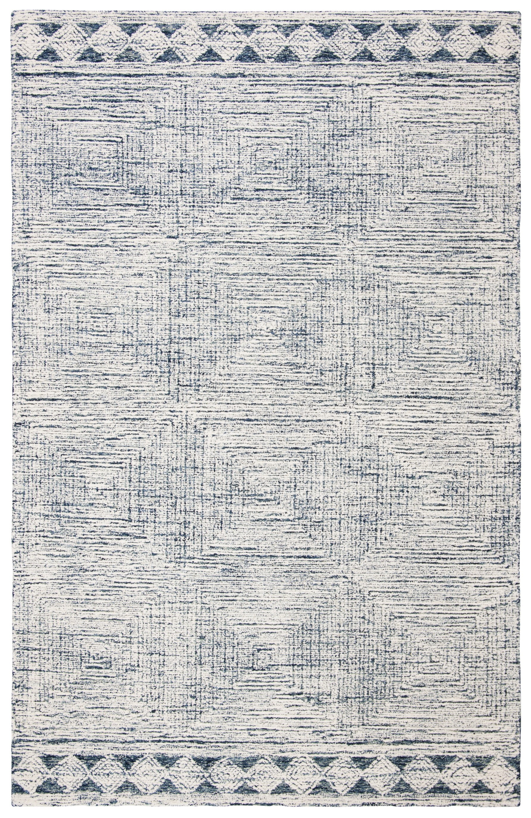 SAFAVIEH Abstract Augustine Distressed Geometric Wool Area Rug, Ivory ...