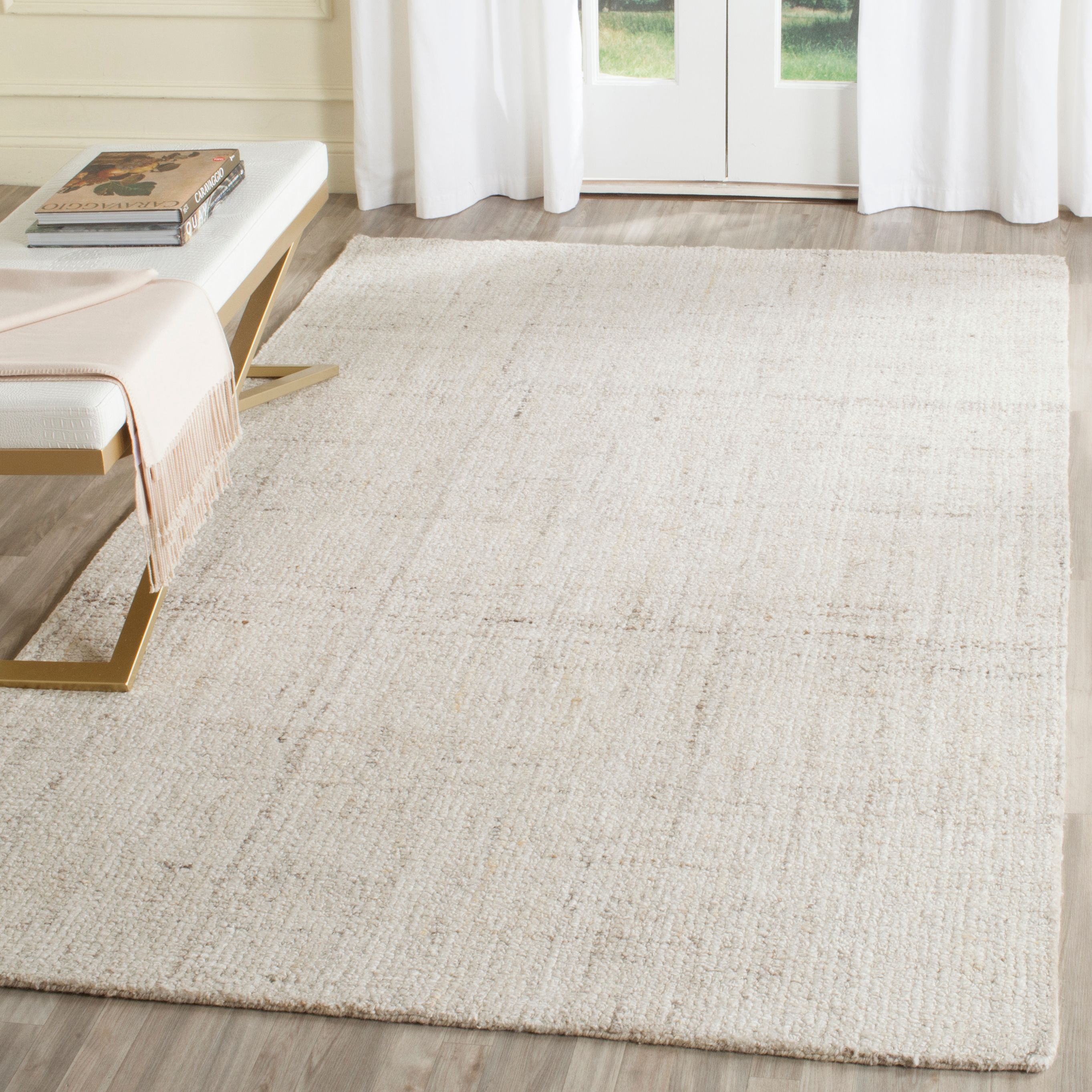 SAFAVIEH Abstract Bailey Striped Area Rug, Ivory/Beige, 6' x 9 ...