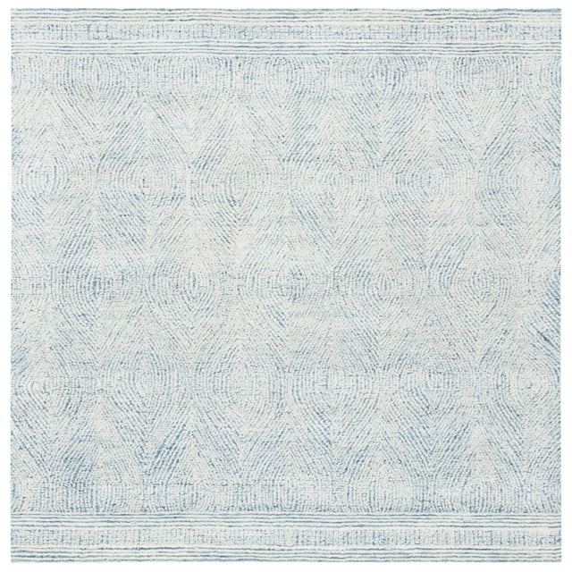SAFAVIEH Abstract Caelestinus Geometric Wool Area Rug, Ivory/Blue, 6' x ...