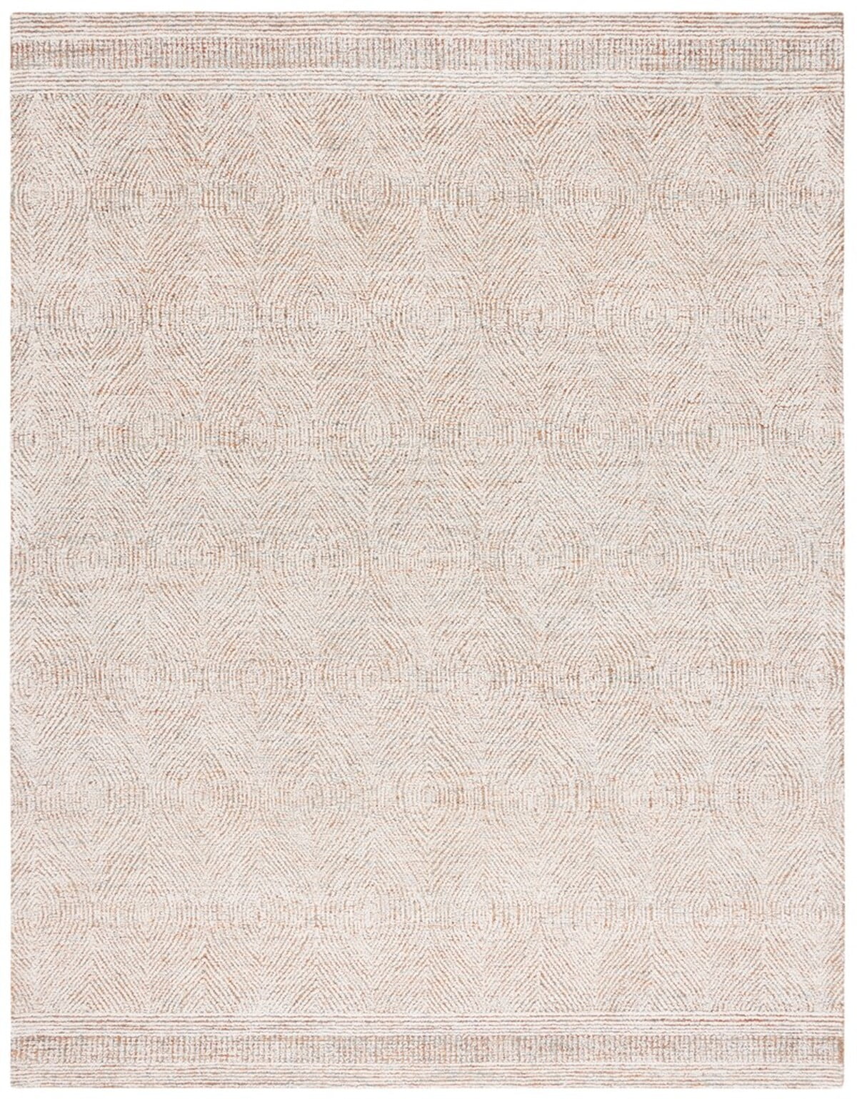 SAFAVIEH Abstract Caelestinus Geometric Wool Area Rug, Ivory/Rust, 10 ...