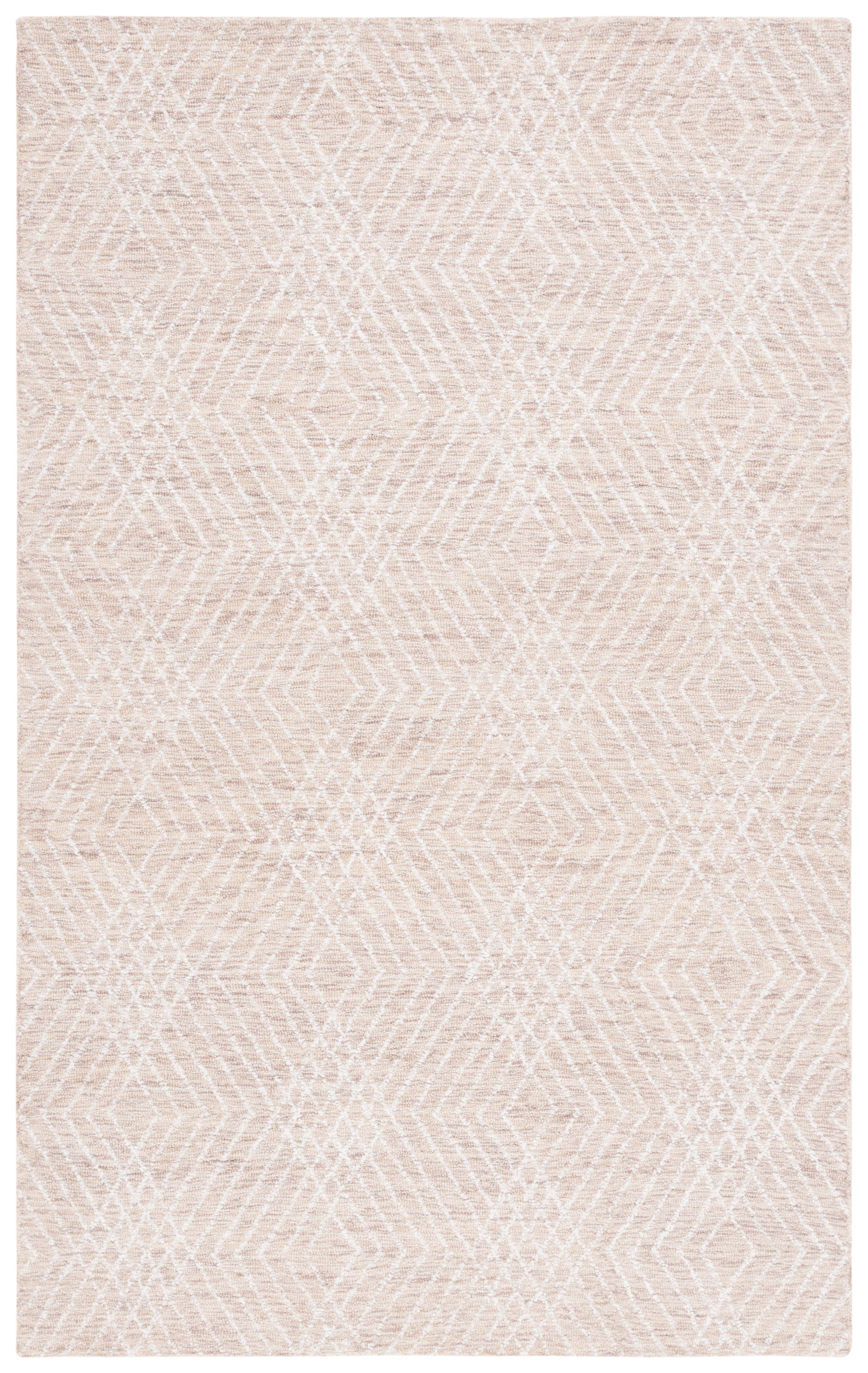 SAFAVIEH Abstract Dania Diamond Area Rug, Beige/Ivory, 8' x 10 ...