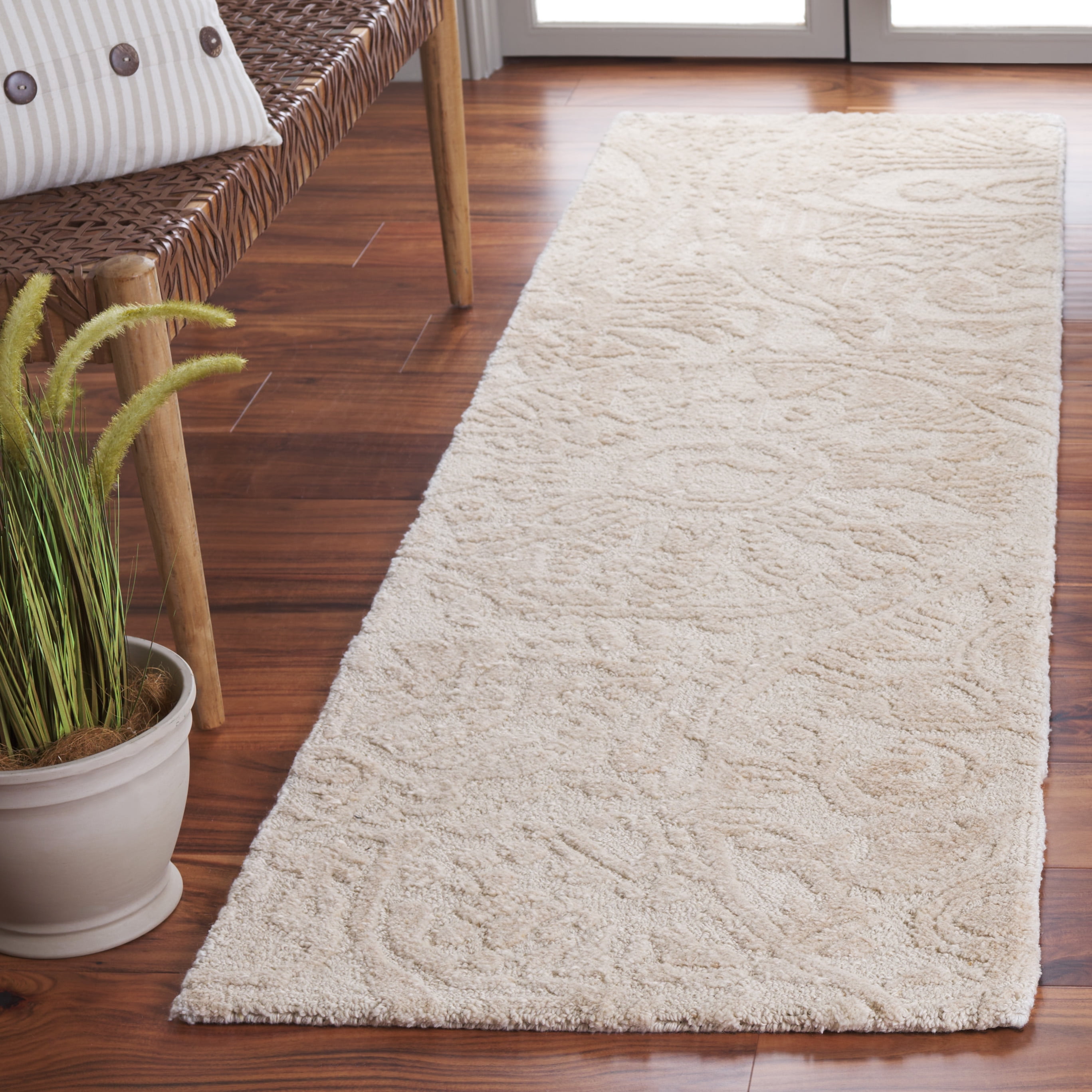 SAFAVIEH Abstract Delaney Floral Runner Rug, Beige/Ivory, 2'3" x 8 ...