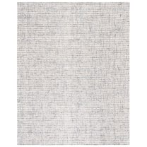 SAFAVIEH Abstract Grosvenor Geometric Wool Area Rug, Ivory/Grey, 8' x ...