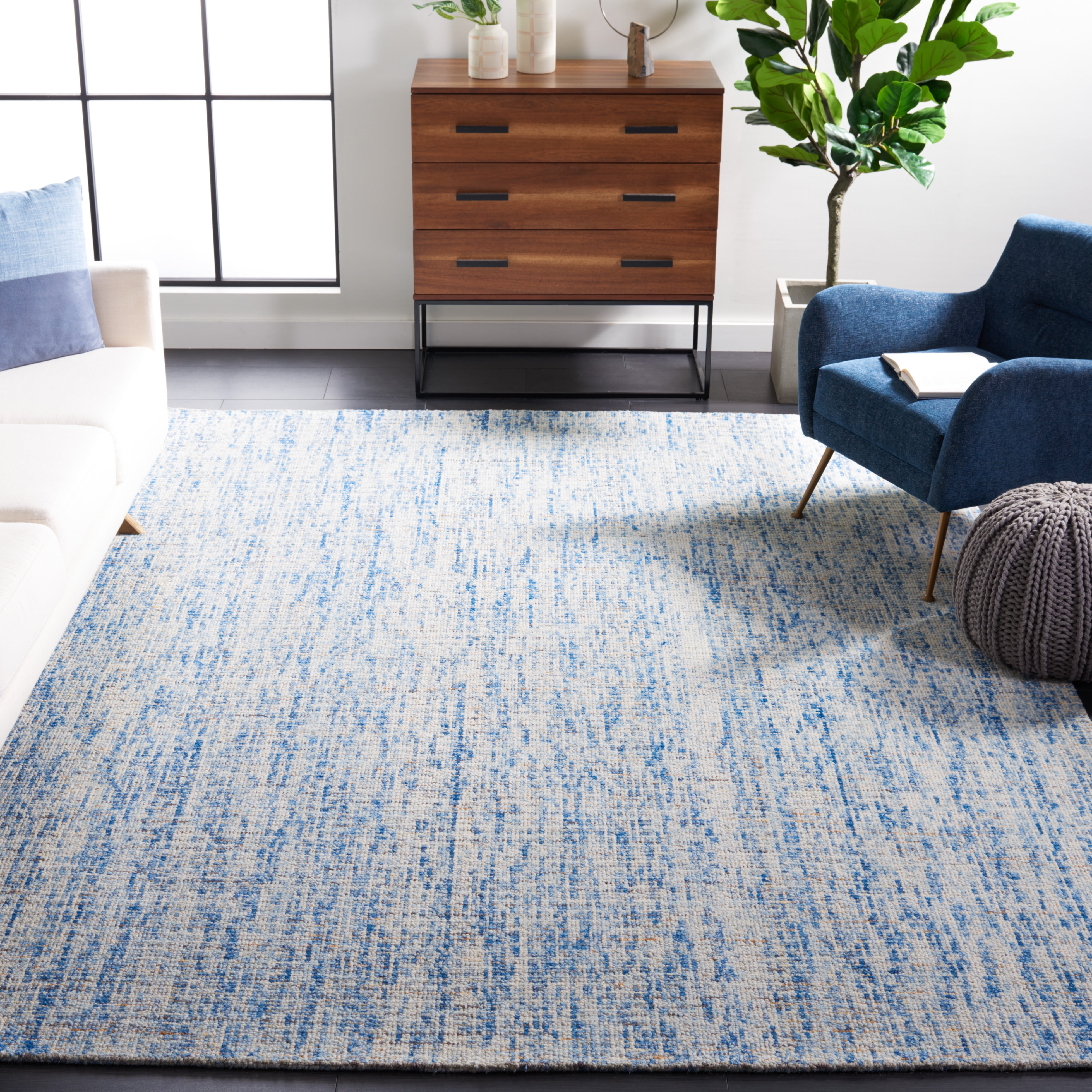 SAFAVIEH Abstract Delia Wool Area Rug, Living Room/Bedroom Accent, Dark ...