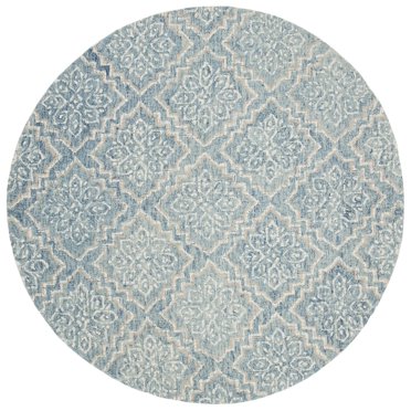 SAFAVIEH Madison Candelario Abstract Polka Dots Area Rug, Grey/Blue, 4 ...