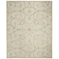SAFAVIEH Abstract Elouise Geometric Wool Area Rug, Light Grey/Ivory, 8 ...