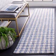 SAFAVIEH Abstract Anderson Plaid Area Rug, Ivory/Gold, 8' x 10 ...