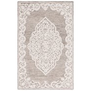 SAFAVIEH Glamour Tiana Damask Area Rug, Grey/Ivory, 5' x 8' - Walmart.com