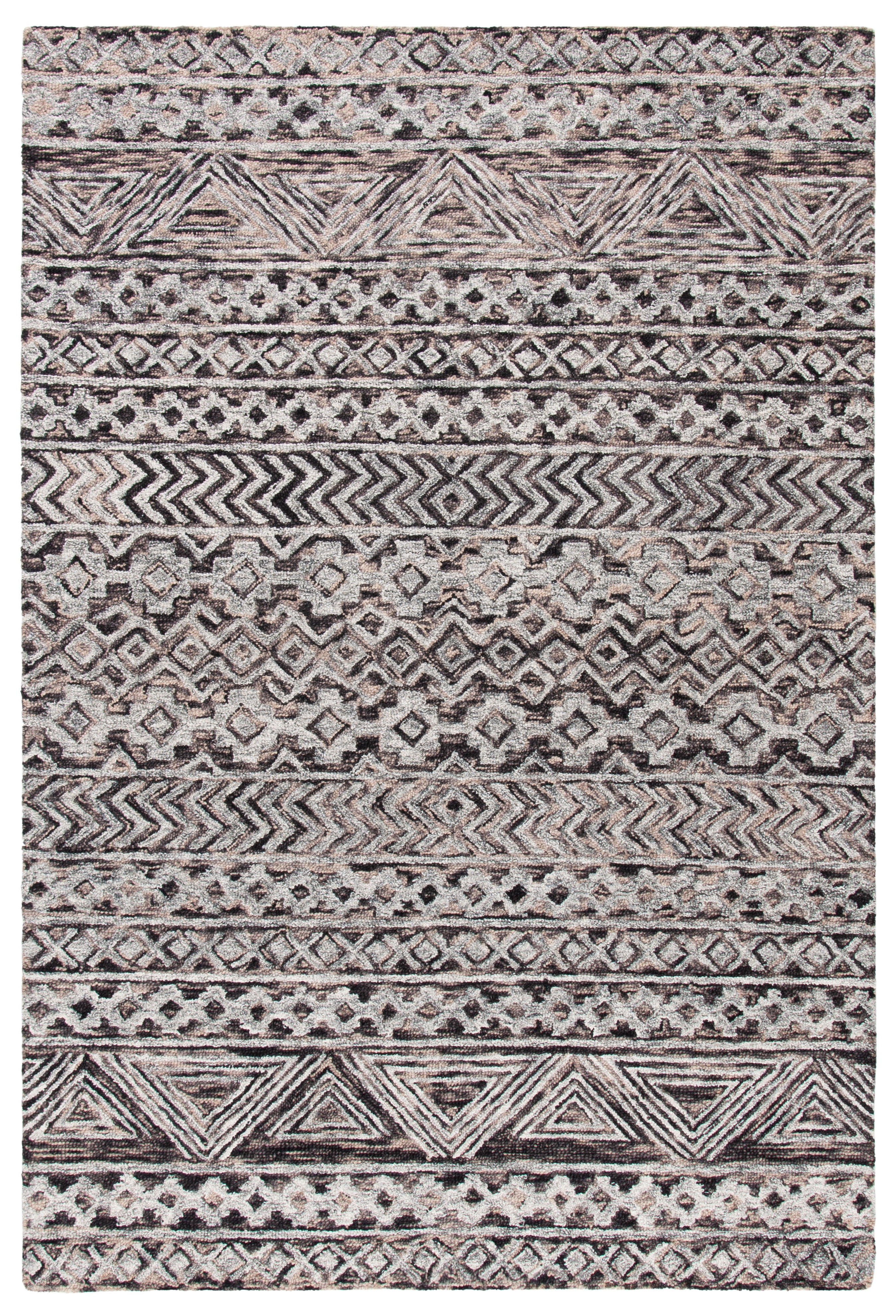SAFAVIEH Abstract Sheryll Geometric Area Rug, Gray/Brown, 5' x 8 ...