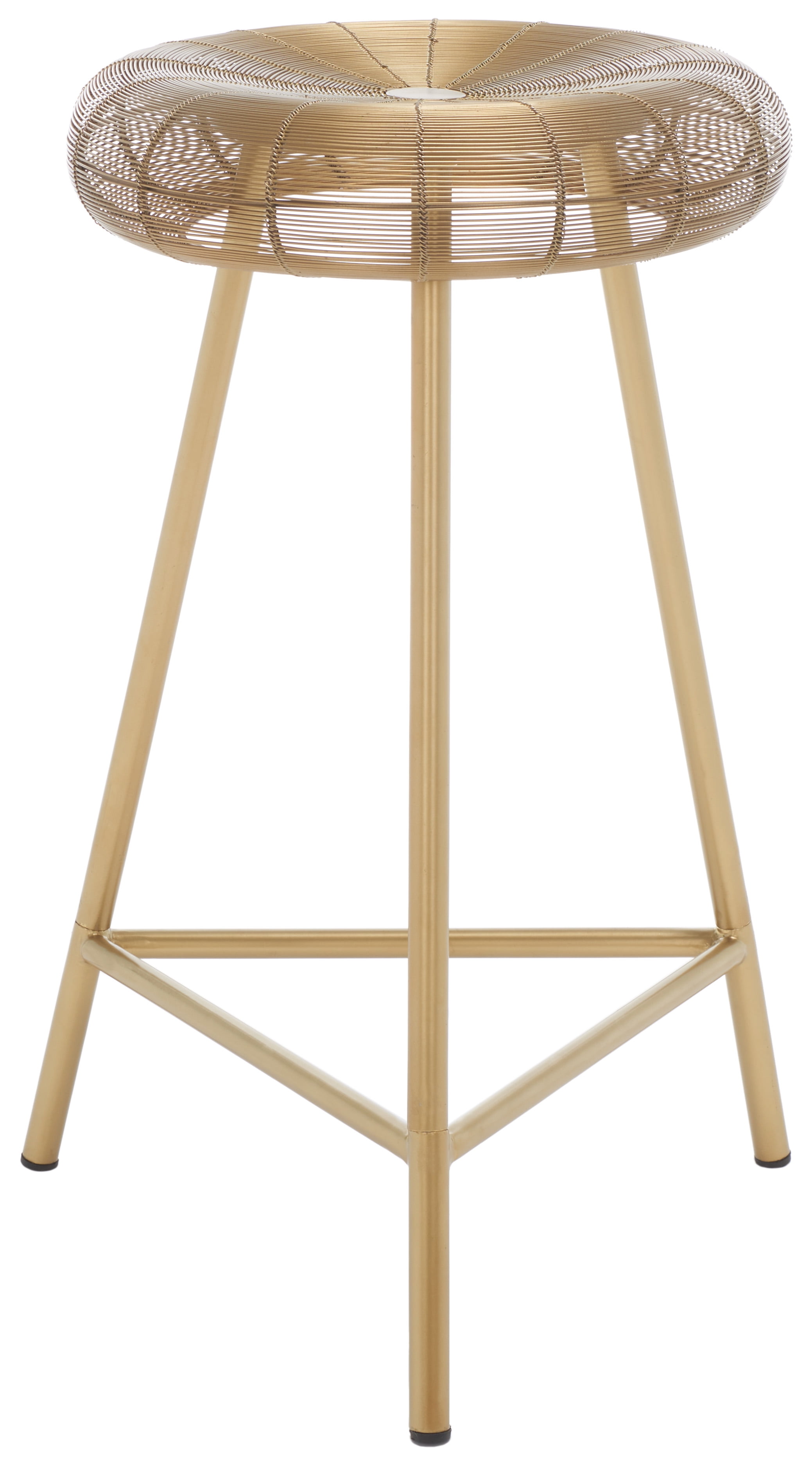 SAFAVIEH Addison Midcentury Retro Wire Weaved Counter Stool, Gold ...