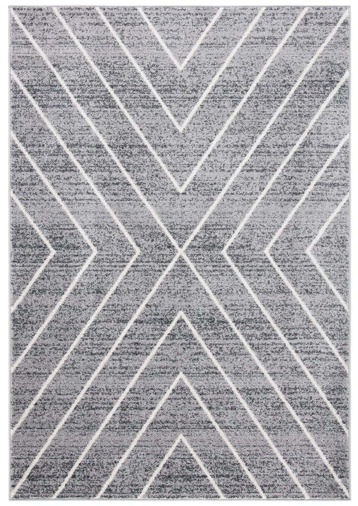 SAFAVIEH Adirondack Evonne Geometric Area Rug, Dark Grey/Ivory, 3' x 5 ...