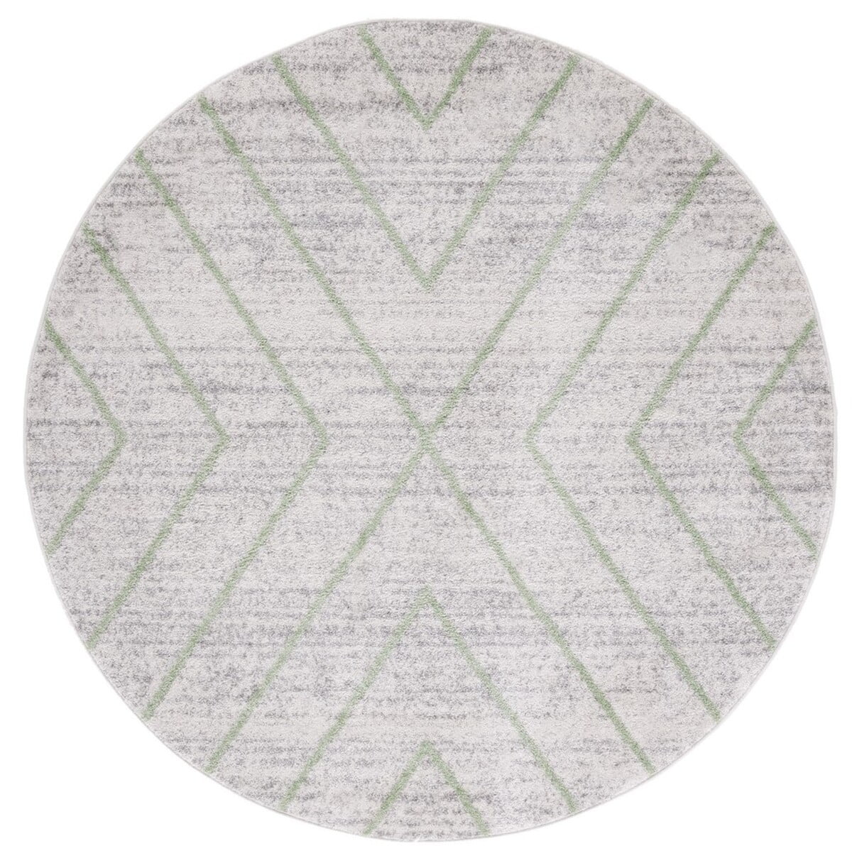 SAFAVIEH Adirondack Evonne Geometric Area Rug, Grey/Green, 6' x 6 ...