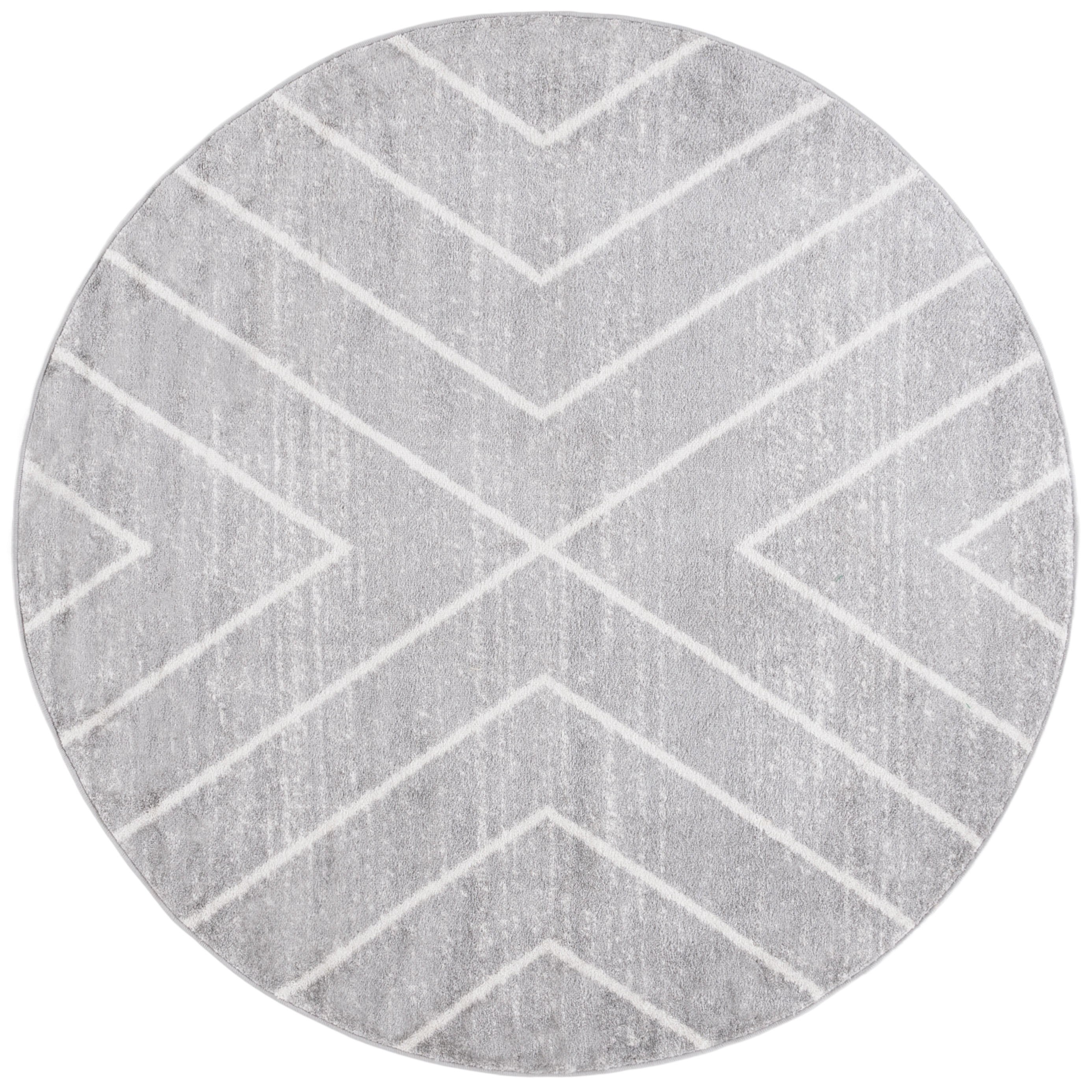 SAFAVIEH Adirondack Evonne Geometric Area Rug, Grey/Ivory, 6' x 6 ...