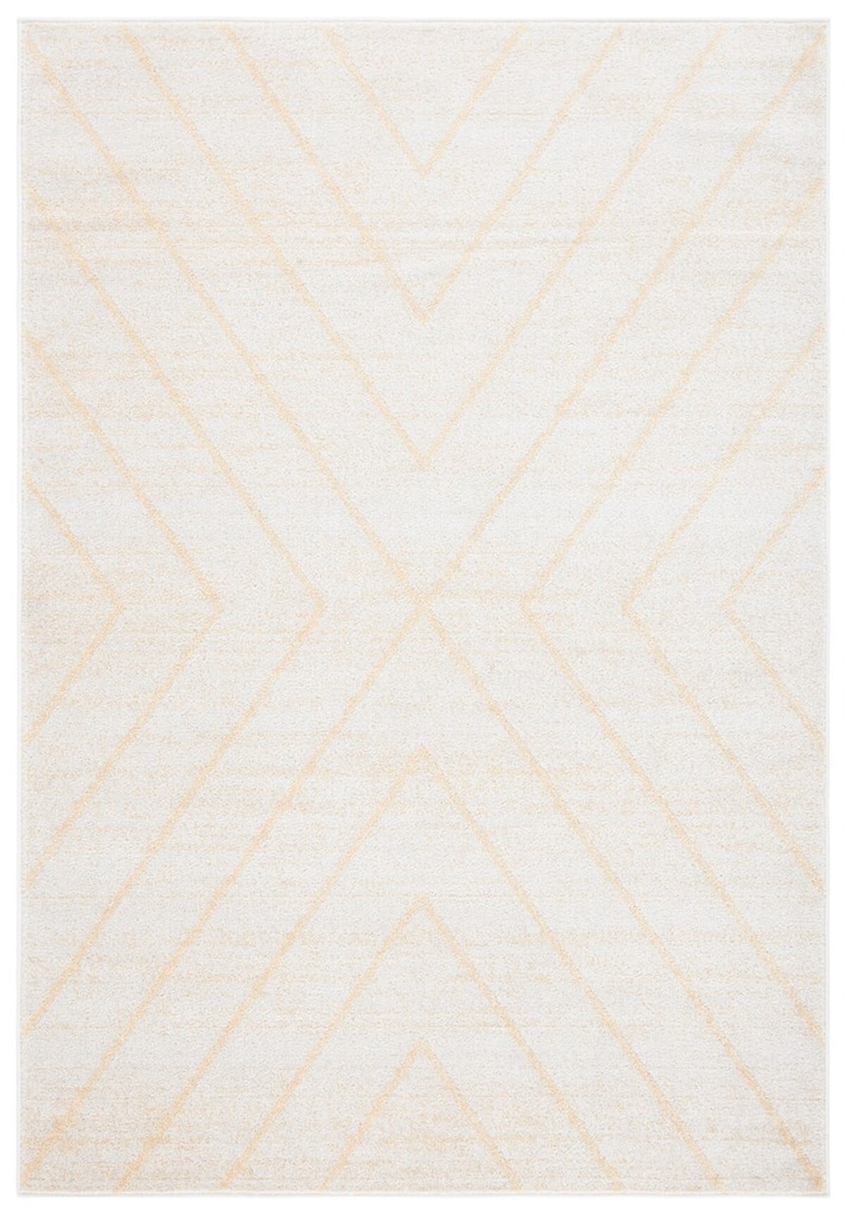 SAFAVIEH Adirondack Evonne Geometric Area Rug, Ivory/Gold, 8' x 10 ...