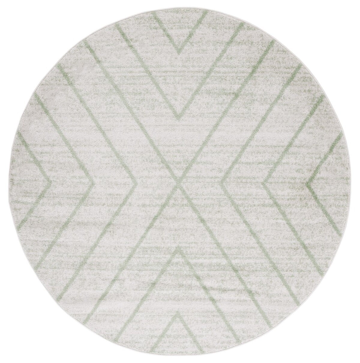 SAFAVIEH Adirondack Evonne Geometric Area Rug, Ivory/Sage, 6' x 6 ...