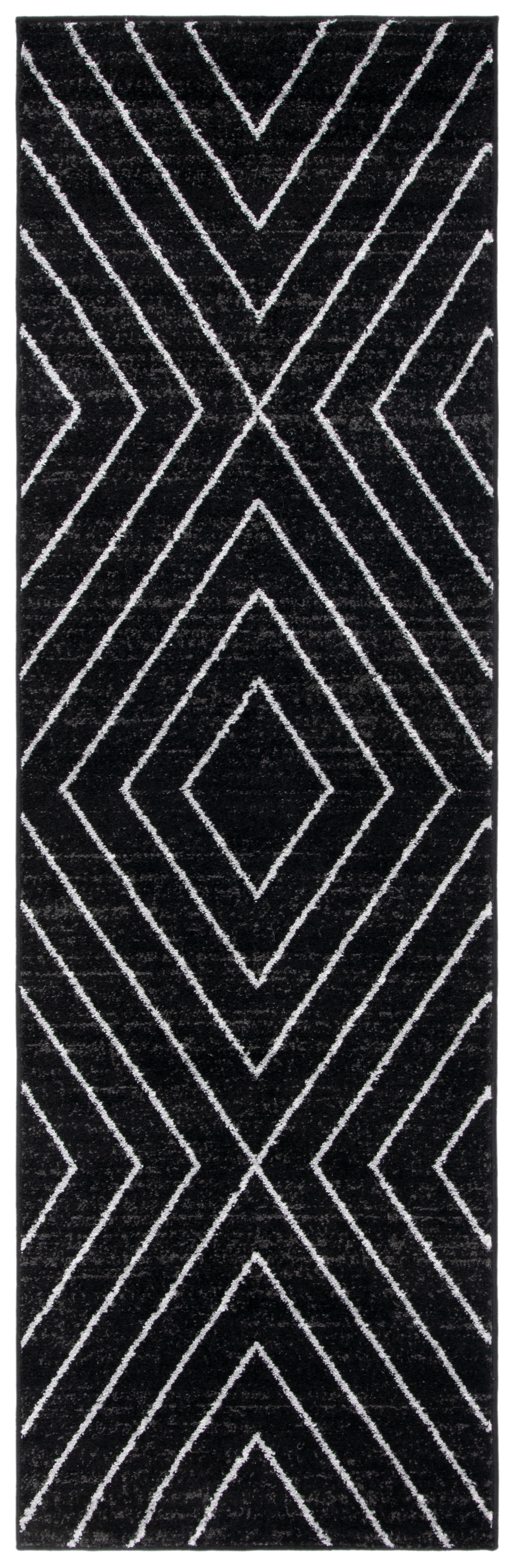 SAFAVIEH Adirondack Evonne Geometric Runner Rug, Black/Light Grey, 2'6 ...