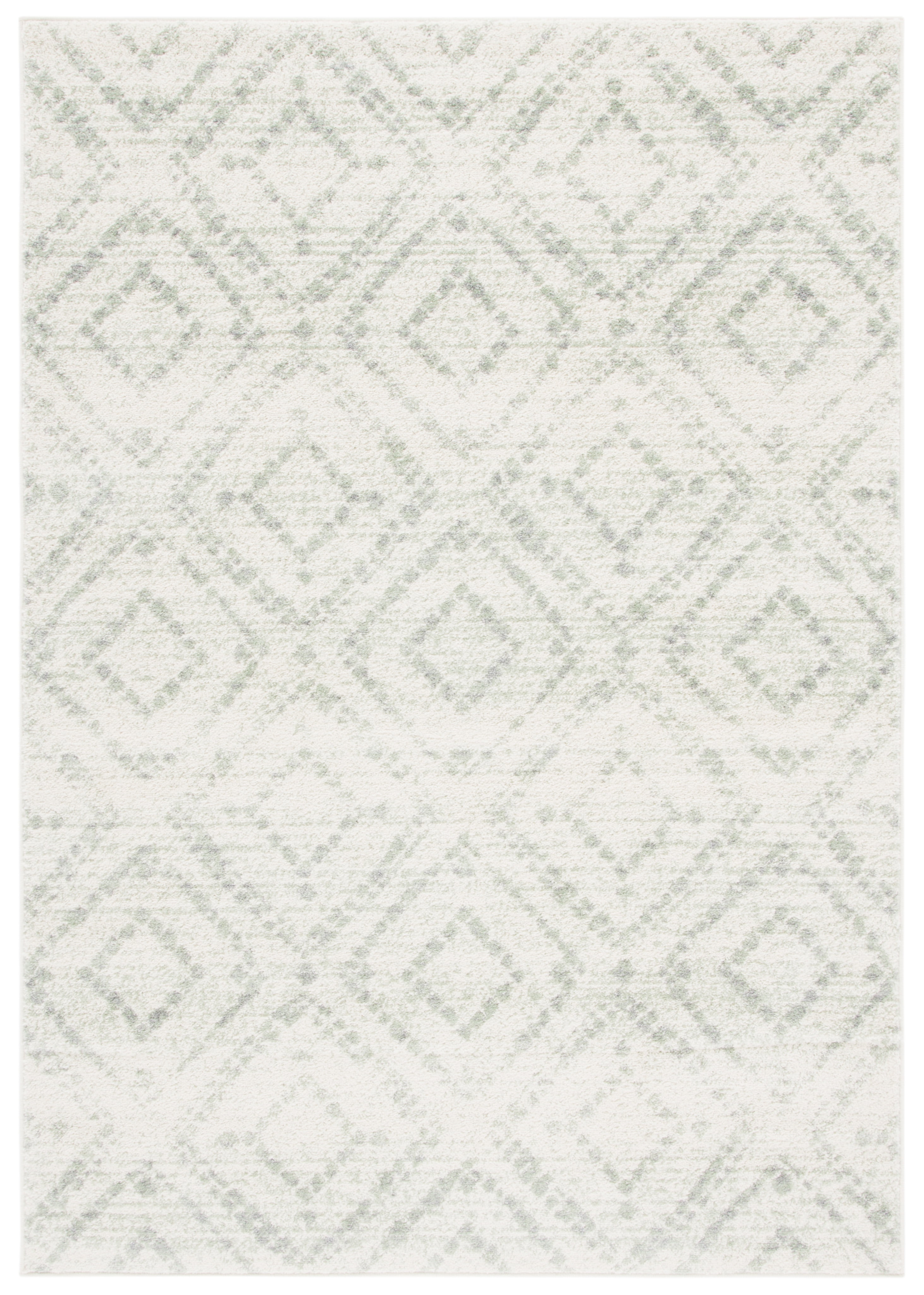 SAFAVIEH Adirondack Lecia Geometric Area Rug, Ivory/Green, 5'1" x 7'6 ...