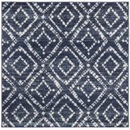 SAFAVIEH Braided Tanisha Color Bordered Area Rug, Ivory/Blue, 4' x 4 ...