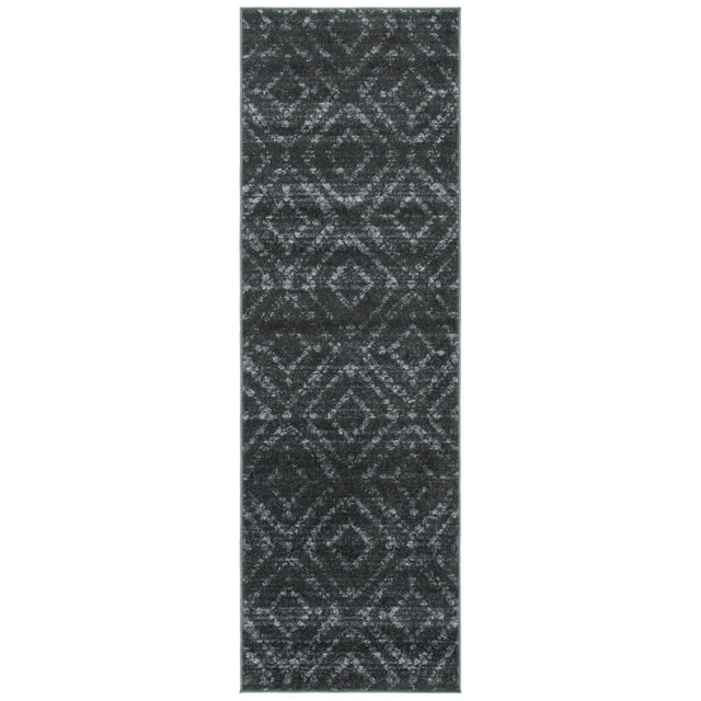 SAFAVIEH Adirondack Lecia Geometric Runner Rug, Dark Grey/Grey, 2'6" x ...