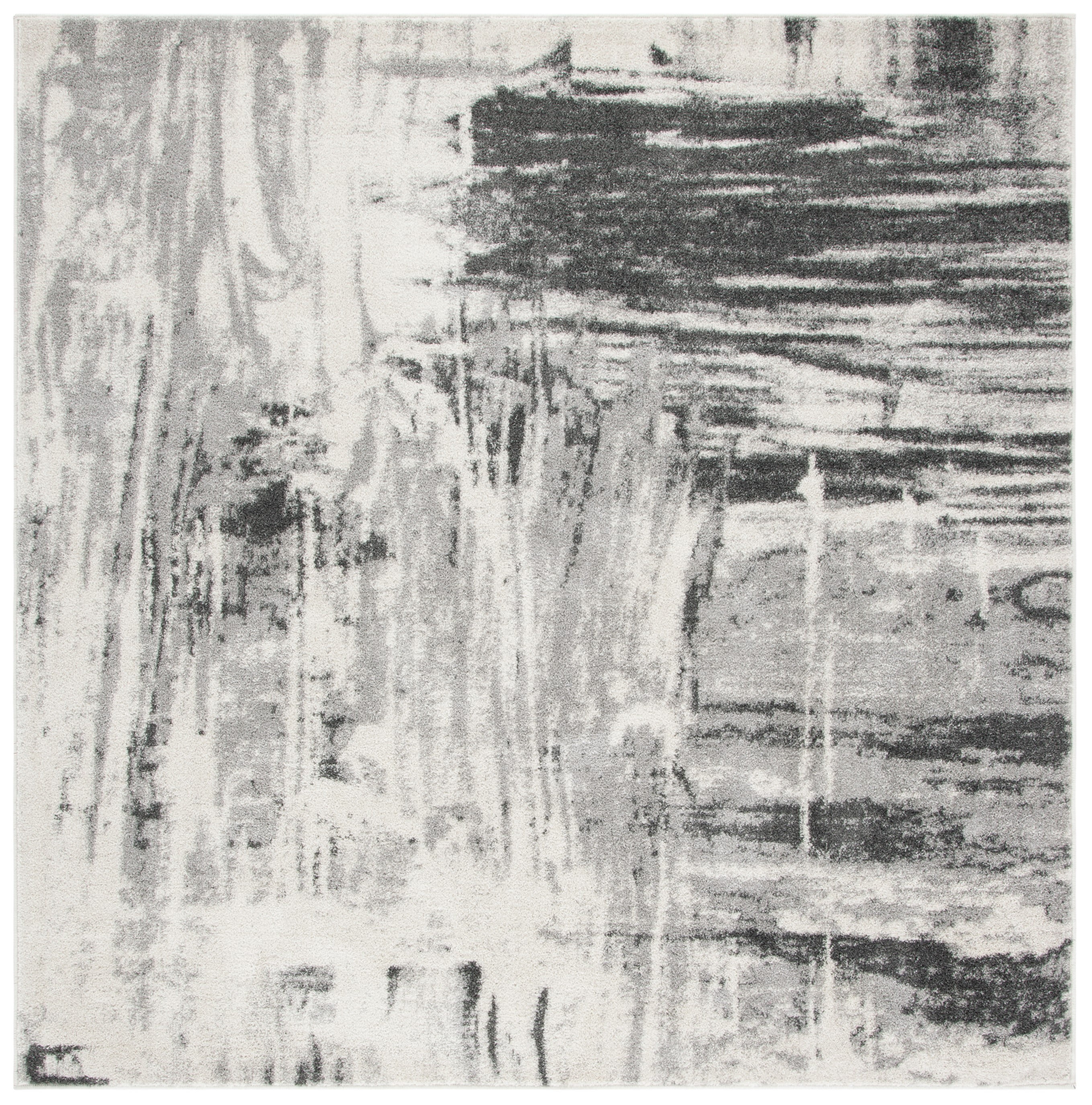 SAFAVIEH Adirondack Matilda Abstract Living Room Area Rug, Ivory/Grey ...