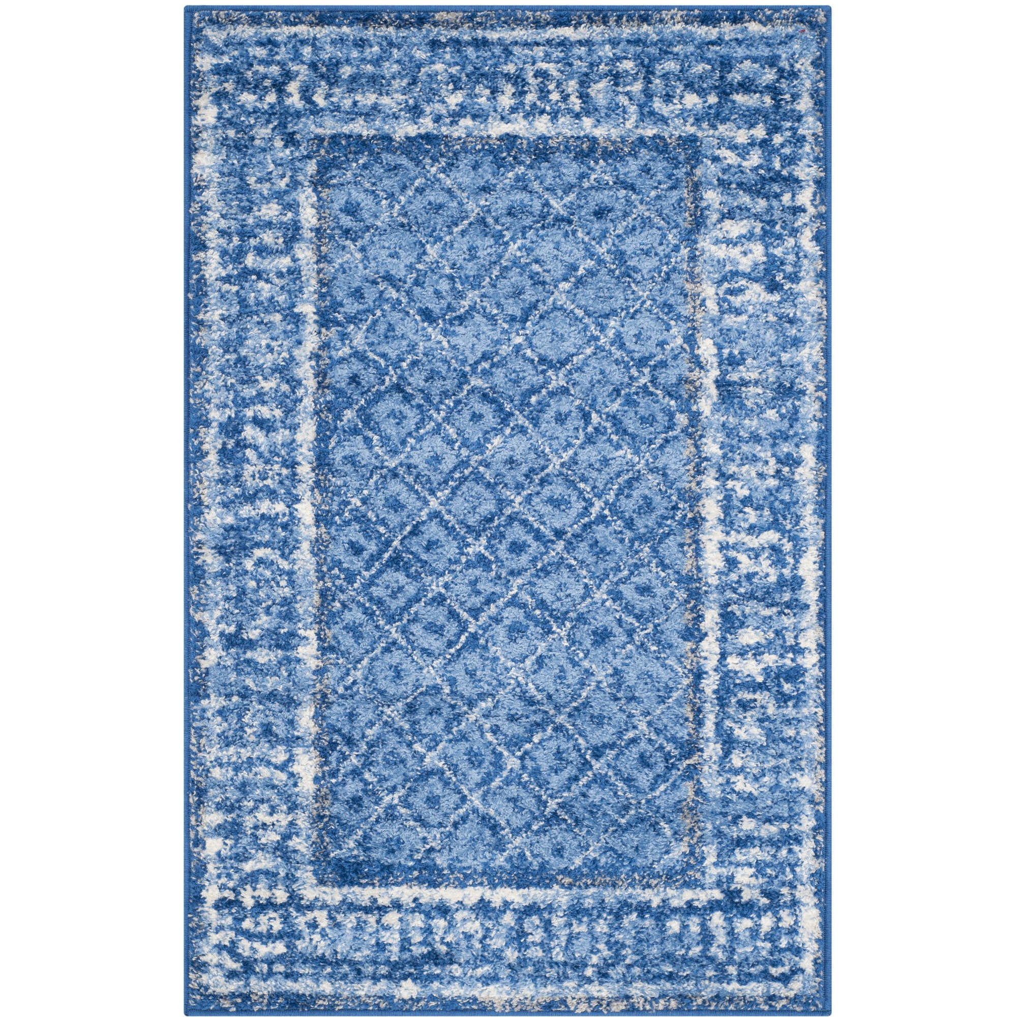 SAFAVIEH Adirondack Royston Geometric Area Rug, Light Blue/Dark Blue, 2 ...