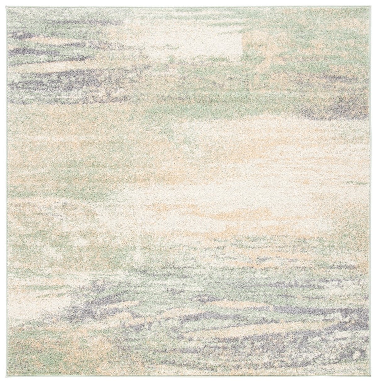 SAFAVIEH Abstract Carbrey Abstract Area Rug, Gray/Sage, 6' x 6' Square ...